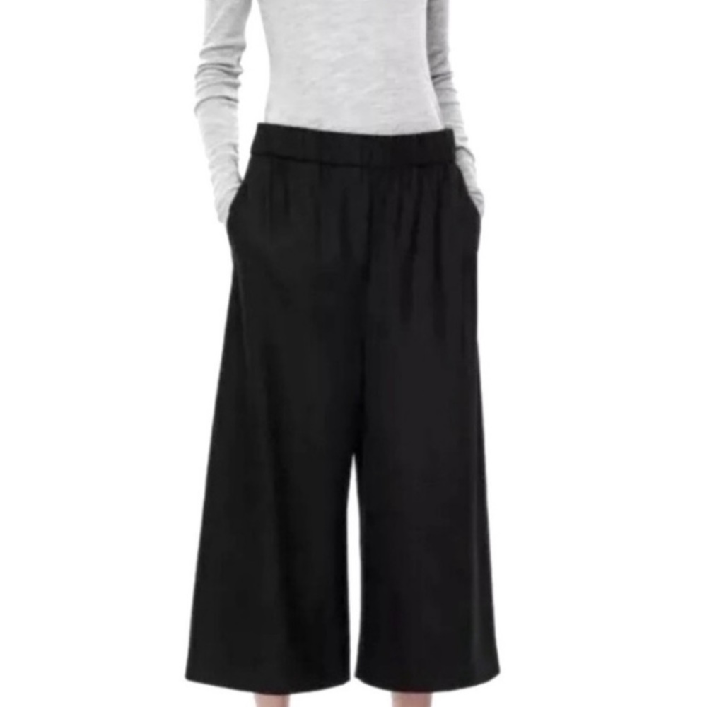 Cos Black Wide Leg Cropped Pants - Gem